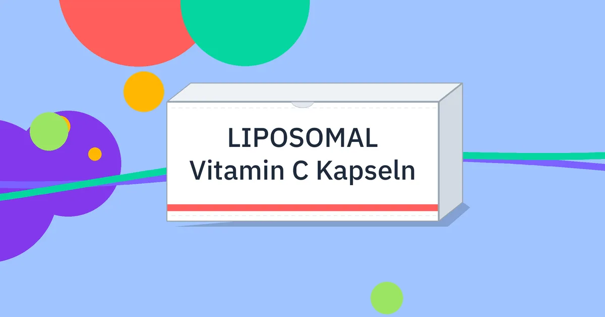 Symbolbild: Packung mit der Aufschrift LIPOSOMAL Vitamin C Kapseln (PZN 20399843) – Verfügbarkeit und Bezug in Apotheken in Frankfurt am Main