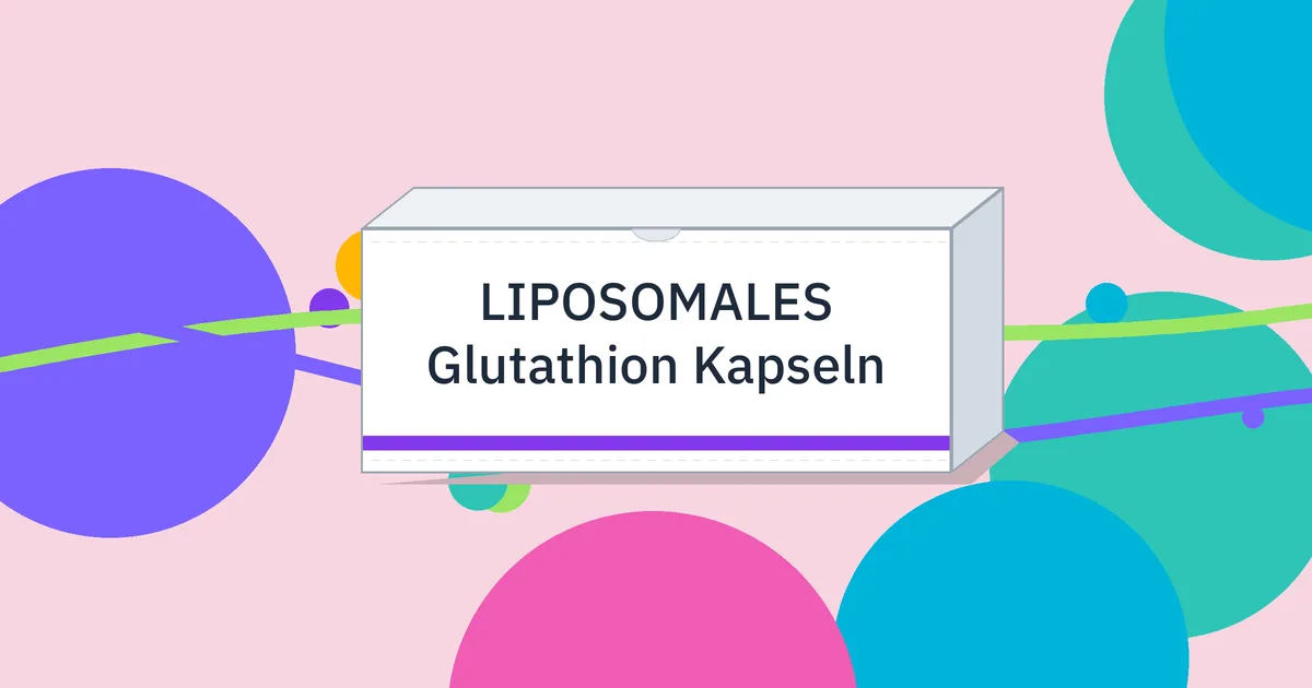 Symbolbild: Packung mit der Aufschrift LIPOSOMALES Glutathion Kapseln (PZN 17917180) – Verfügbarkeit und Bezug in Apotheken in Frankfurt am Main