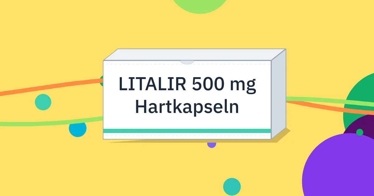 Symbolbild: Packung mit der Aufschrift LITALIR 500 mg Hartkapseln (PZN 11883238) – Verfügbarkeit und Bezug in Apotheken in Frankfurt am Main