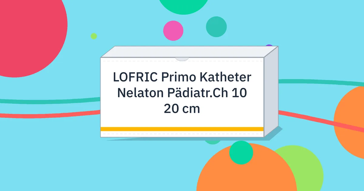Symbolbild: Packung mit der Aufschrift LOFRIC Primo Katheter Nelaton Pädiatr.Ch 10 20 cm (PZN 16672486) – Verfügbarkeit und Bezug in Apotheken in Frankfurt am Main