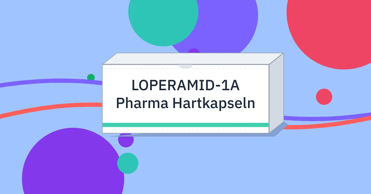 Symbolbild: Packung mit der Aufschrift LOPERAMID-1A Pharma Hartkapseln (PZN 08612978) – Verfügbarkeit und Bezug in Apotheken in Frankfurt am Main