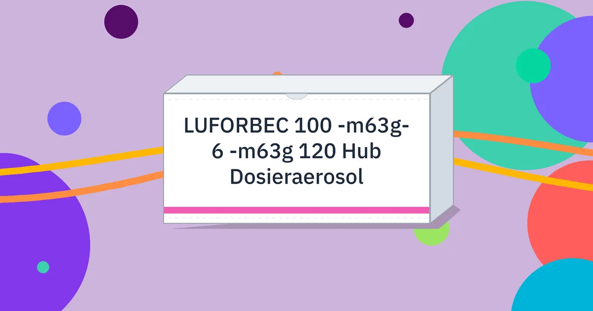 Symbolbild: Packung mit der Aufschrift LUFORBEC 100 -m63g-6 -m63g 120 Hub Dosieraerosol (PZN 18391426) – Verfügbarkeit und Bezug in Apotheken in Frankfurt am Main