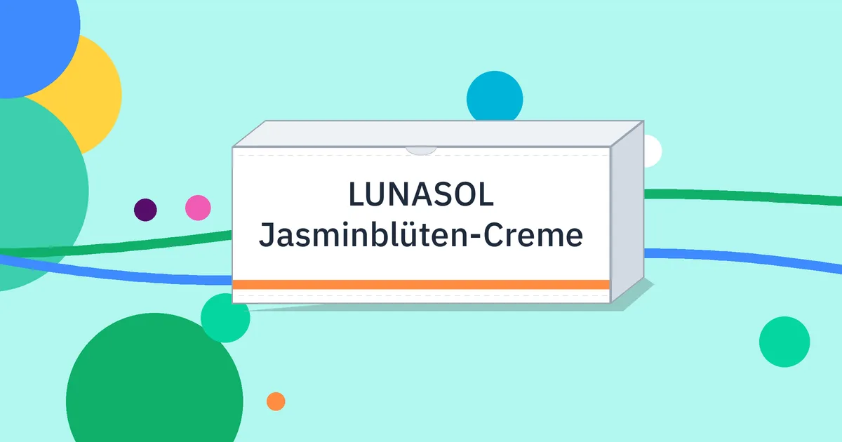 Symbolbild: Packung mit der Aufschrift LUNASOL Jasminblüten-Creme (PZN 19755652) – Verfügbarkeit und Bezug in Apotheken in Frankfurt am Main