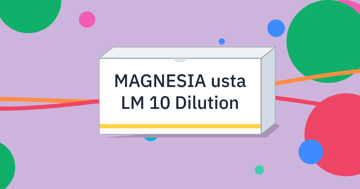 Symbolbild: Packung mit der Aufschrift MAGNESIA usta LM 10 Dilution (PZN 13538913) – Verfügbarkeit und Bezug in Apotheken in Frankfurt am Main