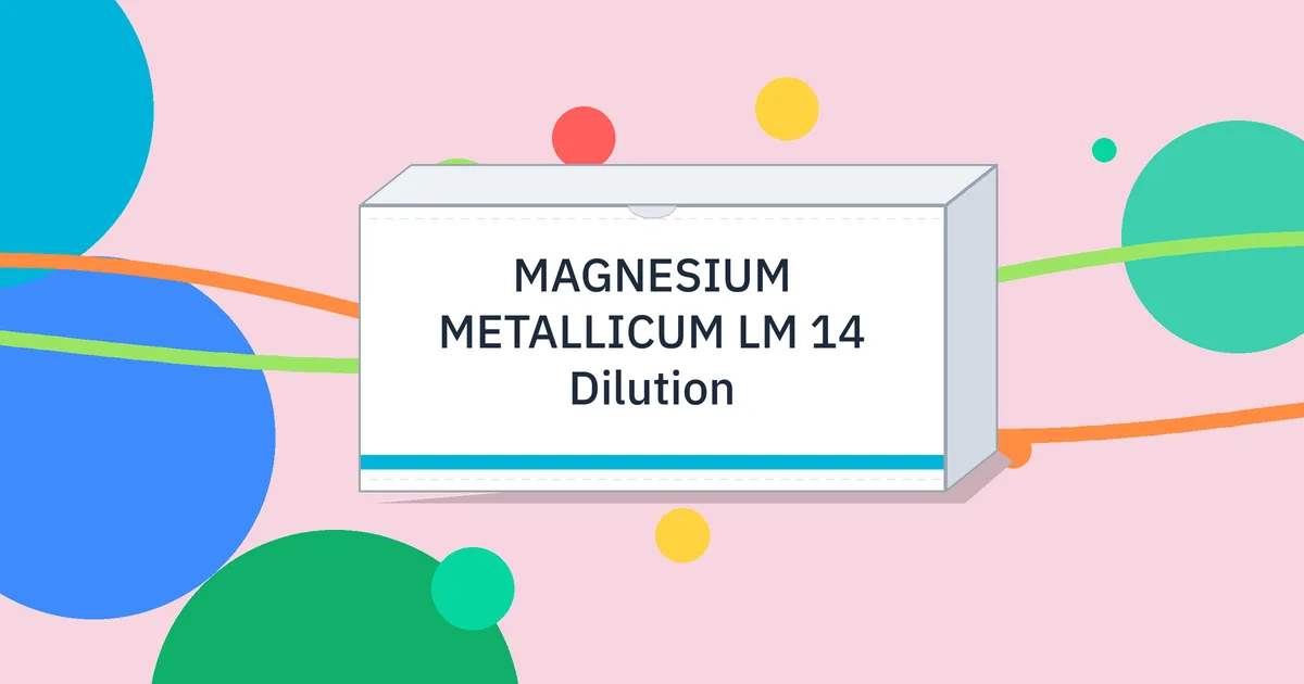 Symbolbild: Packung mit der Aufschrift MAGNESIUM METALLICUM LM 14 Dilution (PZN 12938409) – Verfügbarkeit und Bezug in Apotheken in Frankfurt am Main