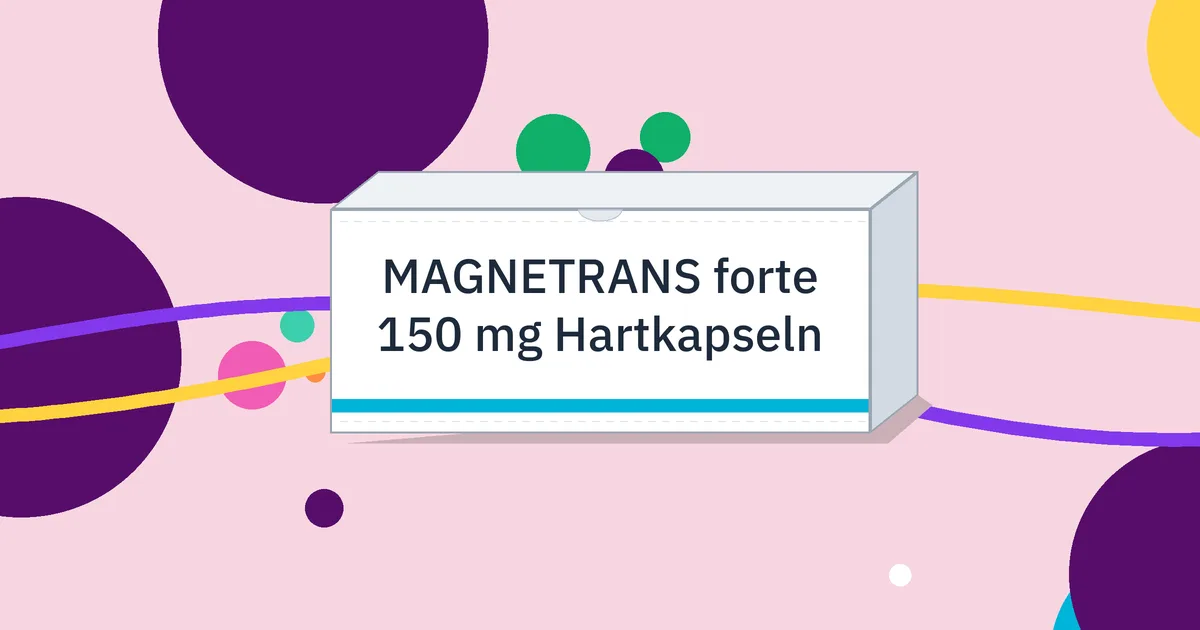 Symbolbild: Packung mit der Aufschrift MAGNETRANS forte 150 mg Hartkapseln (PZN 03127830) – Verfügbarkeit und Bezug in Apotheken in Frankfurt am Main
