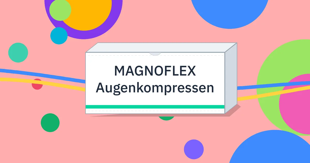 Symbolbild: Packung mit der Aufschrift MAGNOFLEX Augenkompressen (PZN 01277169) – Verfügbarkeit und Bezug in Apotheken in Frankfurt am Main