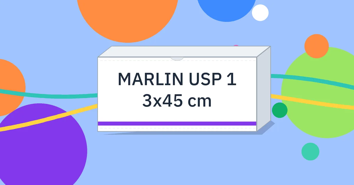 Symbolbild: Packung mit der Aufschrift MARLIN USP 1 3x45 cm (PZN 07327477) – Verfügbarkeit und Bezug in Apotheken in Frankfurt am Main