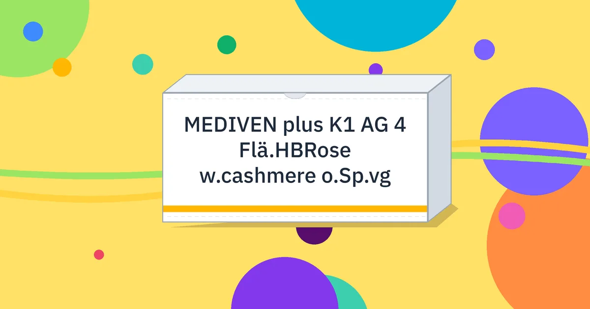 Symbolbild: Packung mit der Aufschrift MEDIVEN plus K1 AG 4 Flä.HBRose w.cashmere o.Sp.vg (PZN 15913433) – Verfügbarkeit und Bezug in Apotheken in Frankfurt am Main