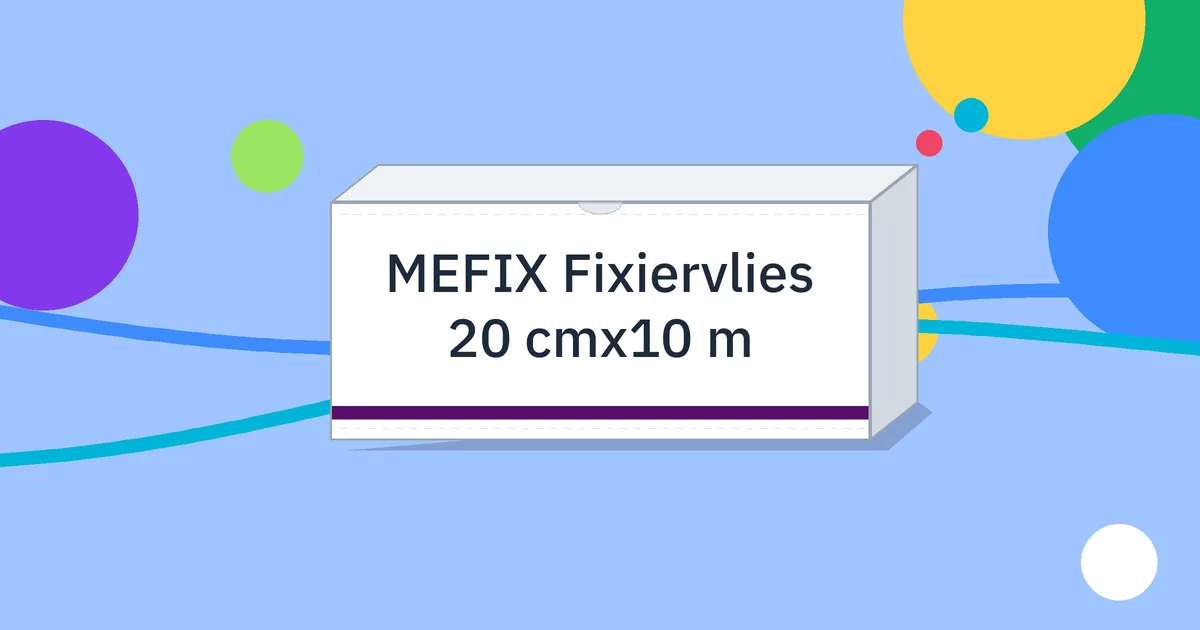 Symbolbild: Packung mit der Aufschrift MEFIX Fixiervlies 20 cmx10 m (PZN 12555878) – Verfügbarkeit und Bezug in Apotheken in Frankfurt am Main