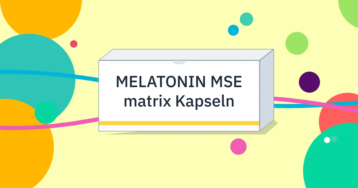 Symbolbild: Packung mit der Aufschrift MELATONIN MSE matrix Kapseln (PZN 18096609) – Verfügbarkeit und Bezug in Apotheken in Frankfurt am Main
