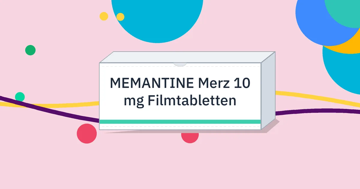 Symbolbild: Packung mit der Aufschrift MEMANTINE Merz 10 mg Filmtabletten (PZN 00143030) – Verfügbarkeit und Bezug in Apotheken in Frankfurt am Main
