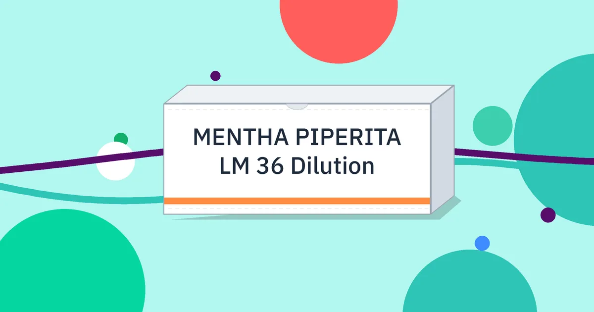 Symbolbild: Packung mit der Aufschrift MENTHA PIPERITA LM 36 Dilution (PZN 13604432) – Verfügbarkeit und Bezug in Apotheken in Frankfurt am Main