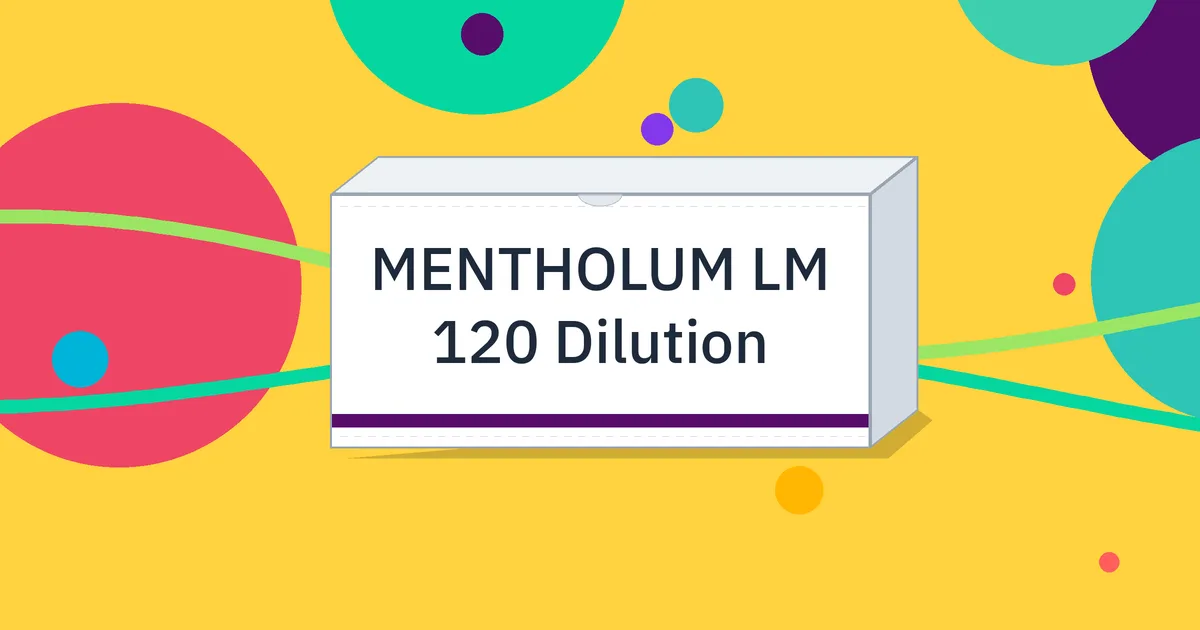 Symbolbild: Packung mit der Aufschrift MENTHOLUM LM 120 Dilution (PZN 13604975) – Verfügbarkeit und Bezug in Apotheken in Frankfurt am Main