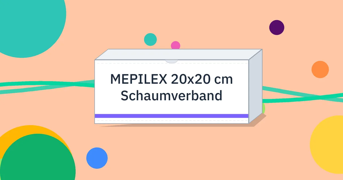 Symbolbild: Packung mit der Aufschrift MEPILEX 20x20 cm Schaumverband (PZN 11368269) – Verfügbarkeit und Bezug in Apotheken in Frankfurt am Main