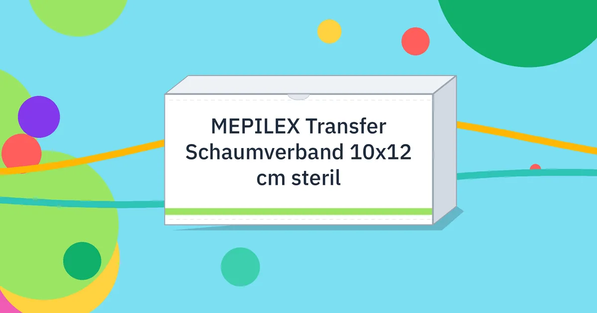Symbolbild: Packung mit der Aufschrift MEPILEX Transfer Schaumverband 10x12 cm steril (PZN 17253030) – Verfügbarkeit und Bezug in Apotheken in Frankfurt am Main