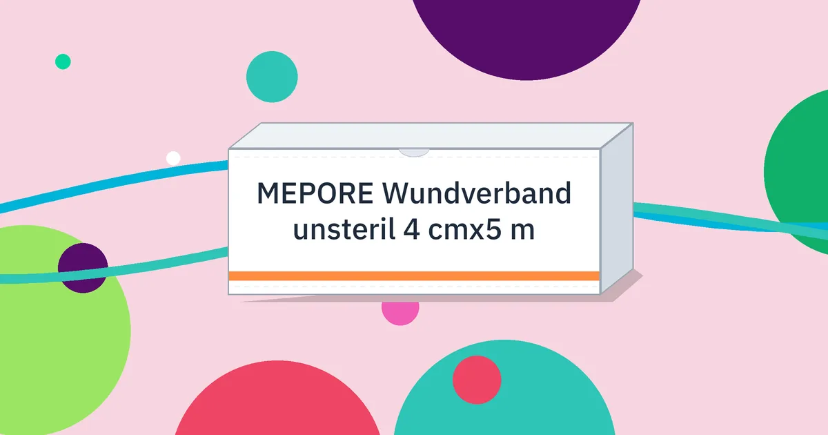 Symbolbild: Packung mit der Aufschrift MEPORE Wundverband unsteril 4 cmx5 m (PZN 03137478) – Verfügbarkeit und Bezug in Apotheken in Frankfurt am Main