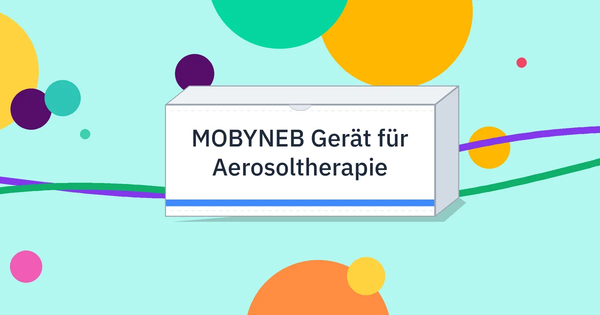 Symbolbild: Packung mit der Aufschrift MOBYNEB Gerät für Aerosoltherapie (PZN 10308874) – Verfügbarkeit und Bezug in Apotheken in Frankfurt am Main