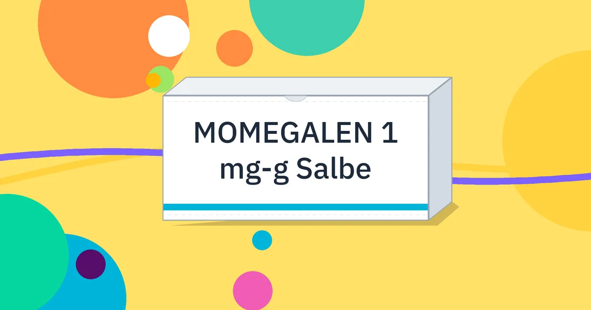 Symbolbild: Packung mit der Aufschrift MOMEGALEN 1 mg-g Salbe (PZN 06101713) – Verfügbarkeit und Bezug in Apotheken in Frankfurt am Main