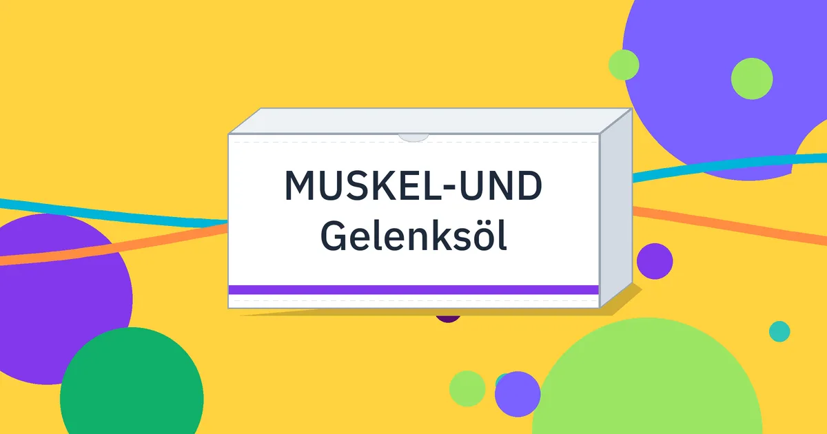 Symbolbild: Packung mit der Aufschrift MUSKEL-UND Gelenksöl (PZN 18432214) – Verfügbarkeit und Bezug in Apotheken in Frankfurt am Main