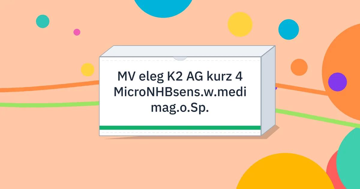 Symbolbild: Packung mit der Aufschrift MV eleg K2 AG kurz 4 MicroNHBsens.w.medi mag.o.Sp. (PZN 15711149) – Verfügbarkeit und Bezug in Apotheken in Frankfurt am Main