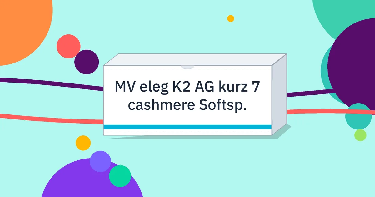 Symbolbild: Packung mit der Aufschrift MV eleg K2 AG kurz 7 cashmere Softsp. (PZN 15284368) – Verfügbarkeit und Bezug in Apotheken in Frankfurt am Main