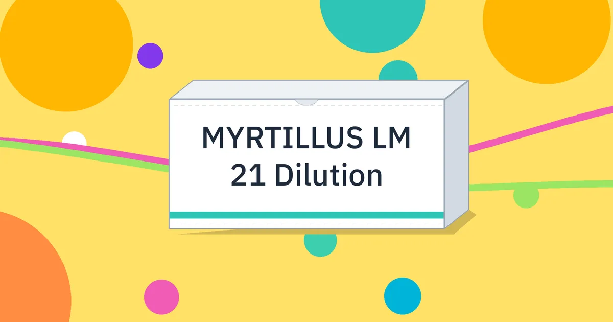 Symbolbild: Packung mit der Aufschrift MYRTILLUS LM 21 Dilution (PZN 13613603) – Verfügbarkeit und Bezug in Apotheken in Frankfurt am Main