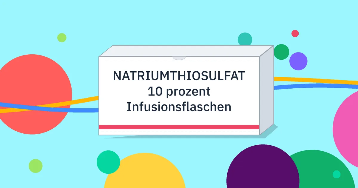 Symbolbild: Packung mit der Aufschrift NATRIUMTHIOSULFAT 10 prozent Infusionsflaschen (PZN 01802575) – Verfügbarkeit und Bezug in Apotheken in Frankfurt am Main