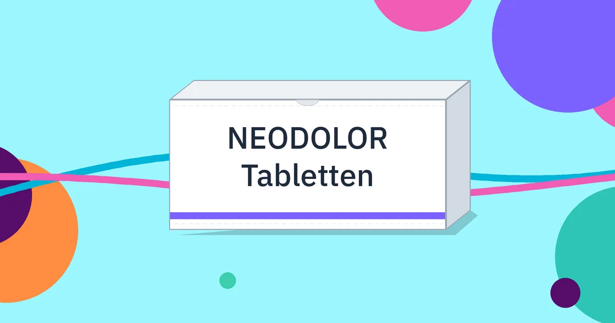 Symbolbild: Packung mit der Aufschrift NEODOLOR Tabletten (PZN 12350521) – Verfügbarkeit und Bezug in Apotheken in Frankfurt am Main
