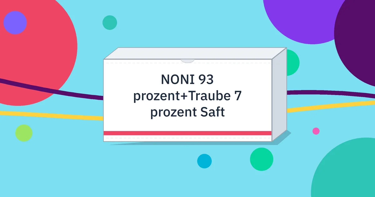 Symbolbild: Packung mit der Aufschrift NONI 93 prozent+Traube 7 prozent Saft (PZN 06146874) – Verfügbarkeit und Bezug in Apotheken in Frankfurt am Main