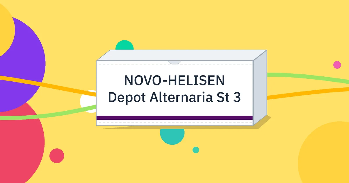 Symbolbild: Packung mit der Aufschrift NOVO-HELISEN Depot Alternaria St 3 (PZN 15741713) – Verfügbarkeit und Bezug in Apotheken in Frankfurt am Main