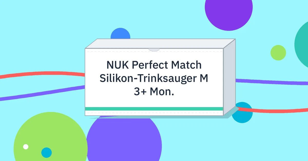Symbolbild: Packung mit der Aufschrift NUK Perfect Match Silikon-Trinksauger M 3+ Mon. (PZN 18781512) – Verfügbarkeit und Bezug in Apotheken in Frankfurt am Main