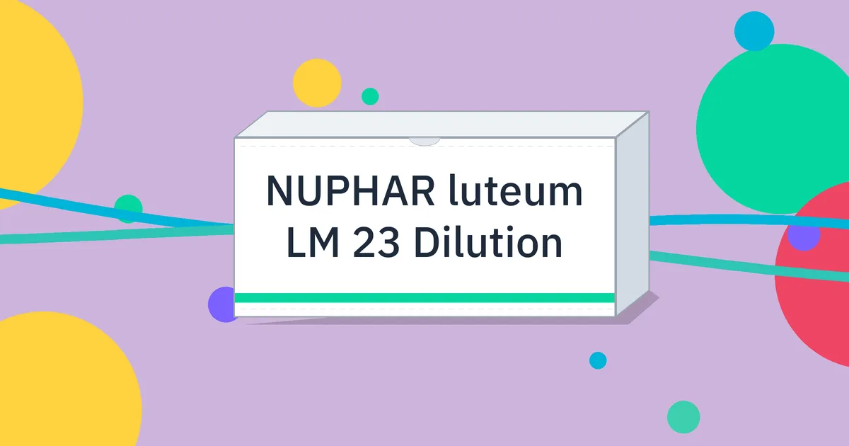Symbolbild: Packung mit der Aufschrift NUPHAR luteum LM 23 Dilution (PZN 13620632) – Verfügbarkeit und Bezug in Apotheken in Frankfurt am Main