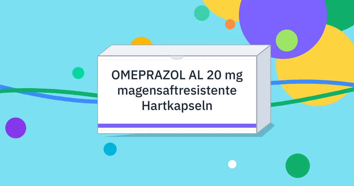 Symbolbild: Packung mit der Aufschrift OMEPRAZOL AL 20 mg magensaftresistente Hartkapseln (PZN 09667467) – Verfügbarkeit und Bezug in Apotheken in Frankfurt am Main
