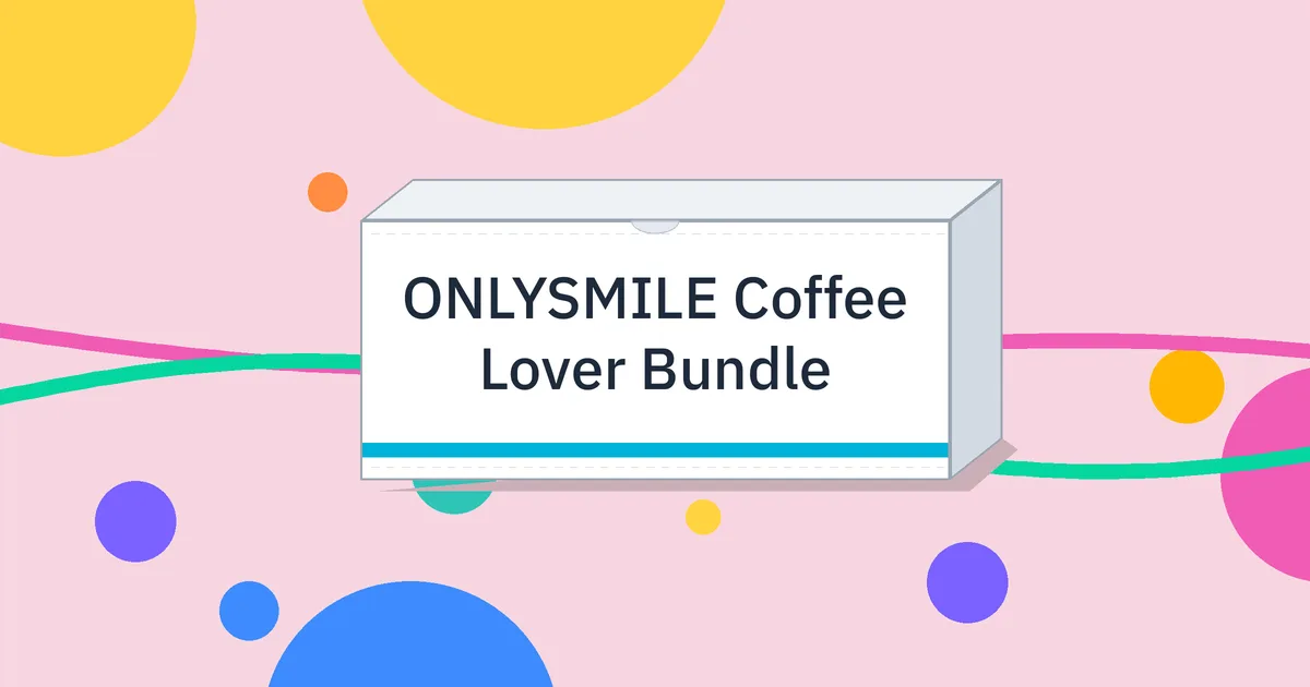 Symbolbild: Packung mit der Aufschrift ONLYSMILE Coffee Lover Bundle (PZN 20791392) – Verfügbarkeit und Bezug in Apotheken in Frankfurt am Main