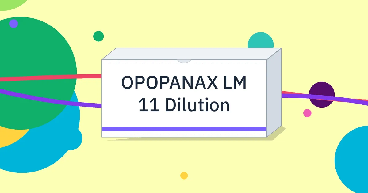 Symbolbild: Packung mit der Aufschrift OPOPANAX LM 11 Dilution (PZN 13627060) – Verfügbarkeit und Bezug in Apotheken in Frankfurt am Main