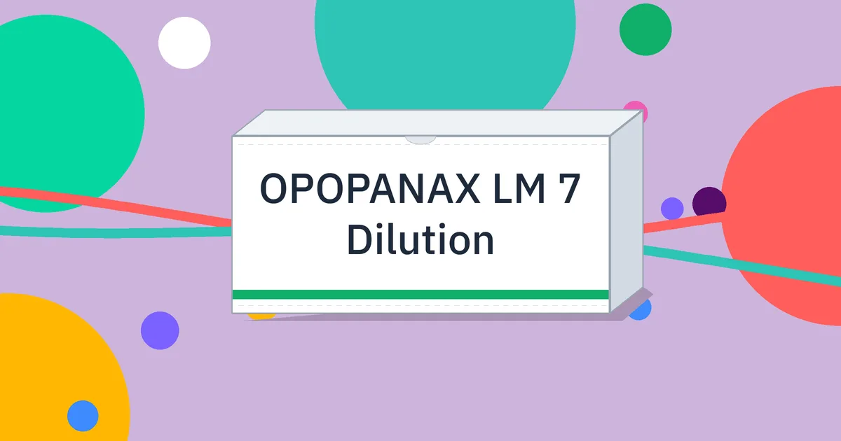 Symbolbild: Packung mit der Aufschrift OPOPANAX LM 7 Dilution (PZN 13627025) – Verfügbarkeit und Bezug in Apotheken in Frankfurt am Main