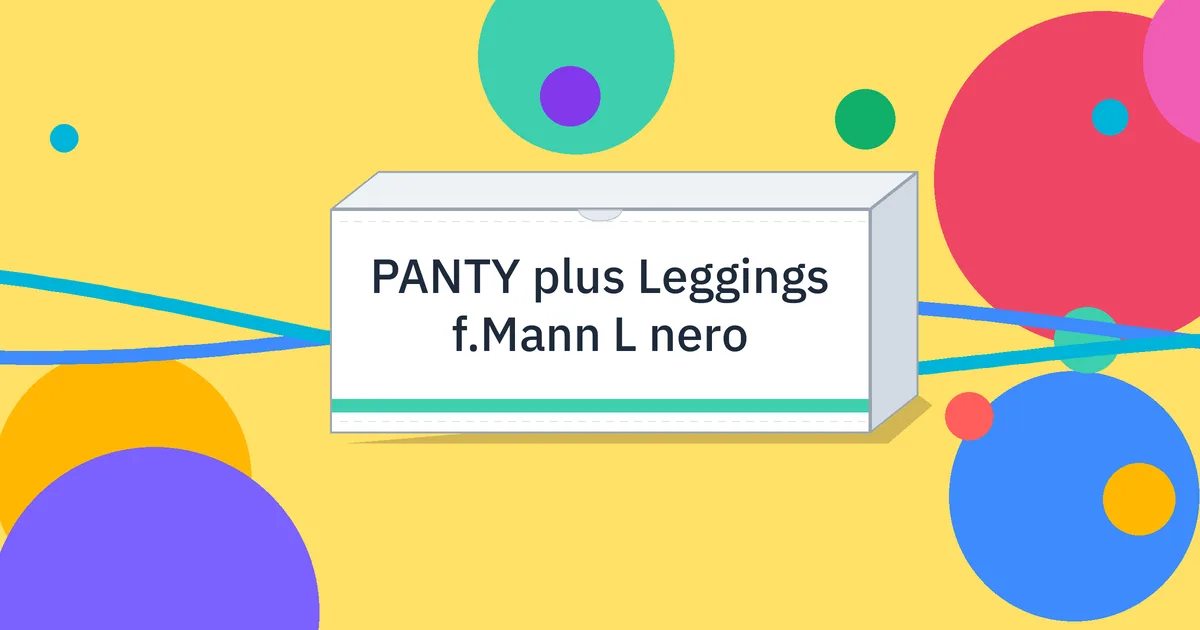 Symbolbild: Packung mit der Aufschrift PANTY plus Leggings f.Mann L nero (PZN 16194093) – Verfügbarkeit und Bezug in Apotheken in Frankfurt am Main
