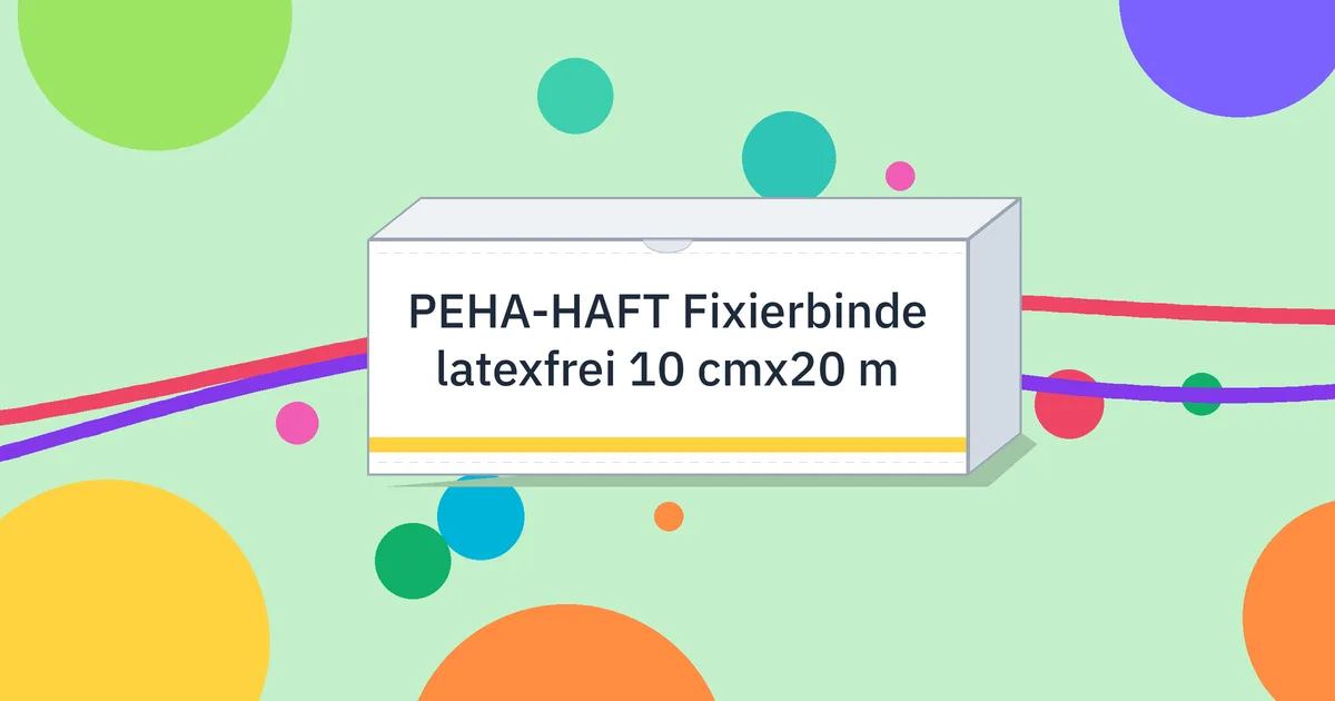 Symbolbild: Packung mit der Aufschrift PEHA-HAFT Fixierbinde latexfrei 10 cmx20 m (PZN 19703081) – Verfügbarkeit und Bezug in Apotheken in Frankfurt am Main