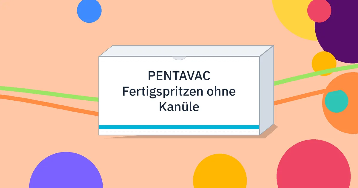 Symbolbild: Packung mit der Aufschrift PENTAVAC Fertigspritzen ohne Kanüle (PZN 19492046) – Verfügbarkeit und Bezug in Apotheken in Frankfurt am Main