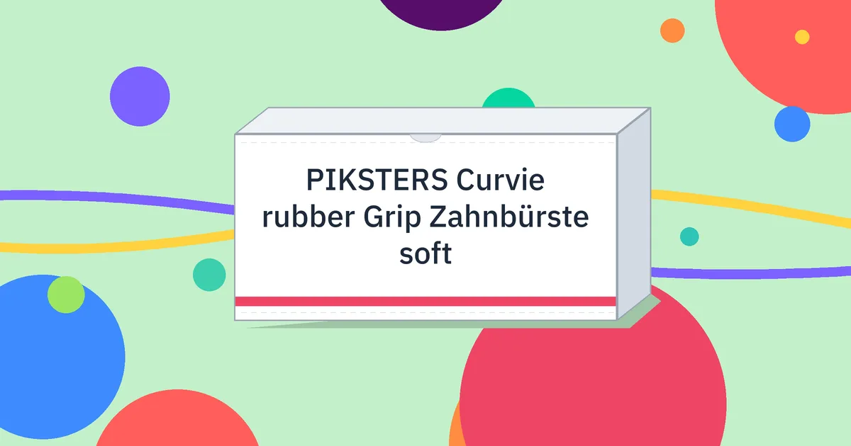 Symbolbild: Packung mit der Aufschrift PIKSTERS Curvie rubber Grip Zahnbürste soft (PZN 18328787) – Verfügbarkeit und Bezug in Apotheken in Frankfurt am Main