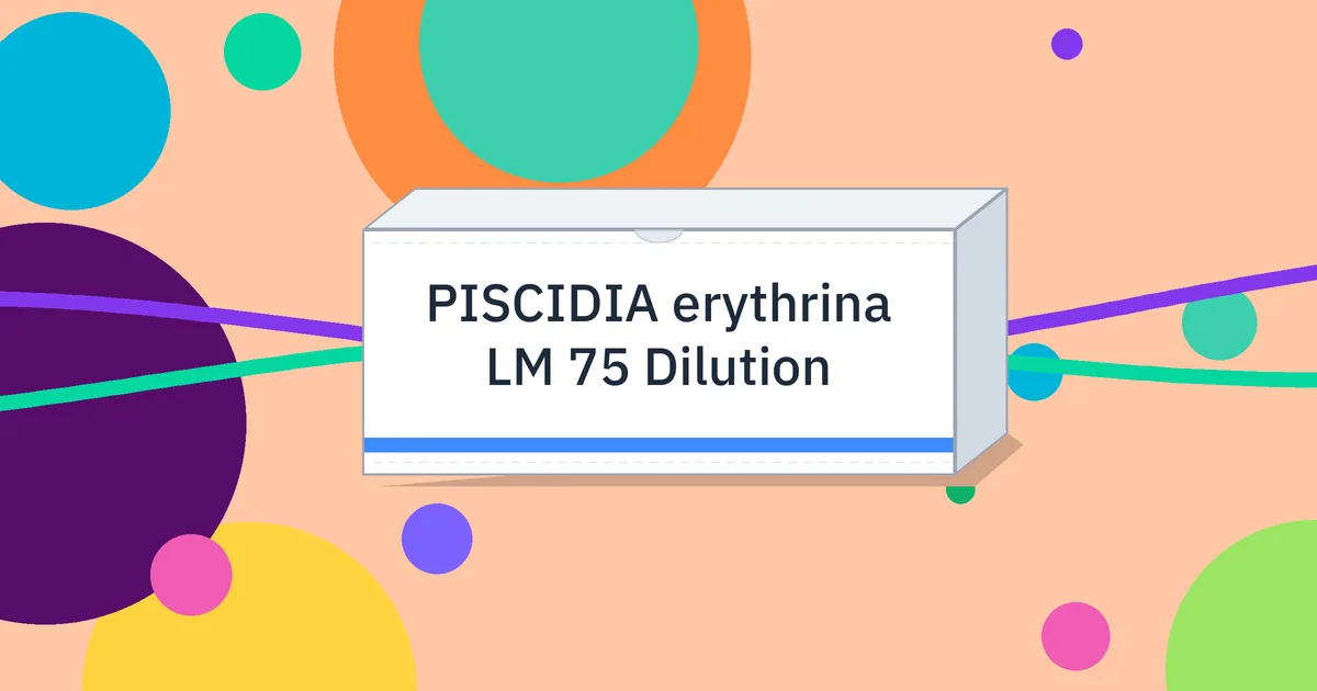 Symbolbild: Packung mit der Aufschrift PISCIDIA erythrina LM 75 Dilution (PZN 13646057) – Verfügbarkeit und Bezug in Apotheken in Frankfurt am Main