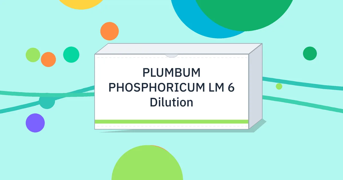 Symbolbild: Packung mit der Aufschrift PLUMBUM PHOSPHORICUM LM 6 Dilution (PZN 13042402) – Verfügbarkeit und Bezug in Apotheken in Frankfurt am Main