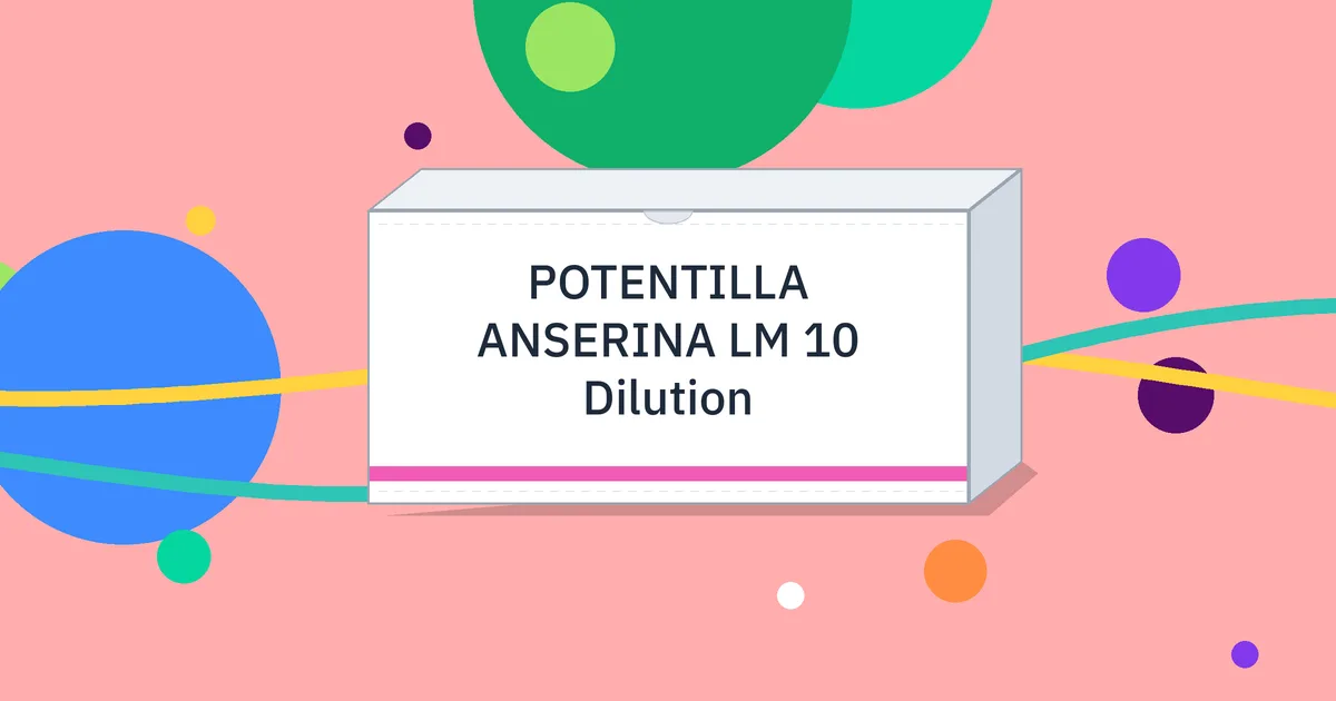 Symbolbild: Packung mit der Aufschrift POTENTILLA ANSERINA LM 10 Dilution (PZN 13665178) – Verfügbarkeit und Bezug in Apotheken in Frankfurt am Main