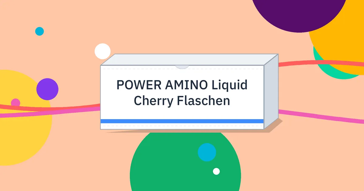 Symbolbild: Packung mit der Aufschrift POWER AMINO Liquid Cherry Flaschen (PZN 09703364) – Verfügbarkeit und Bezug in Apotheken in Frankfurt am Main