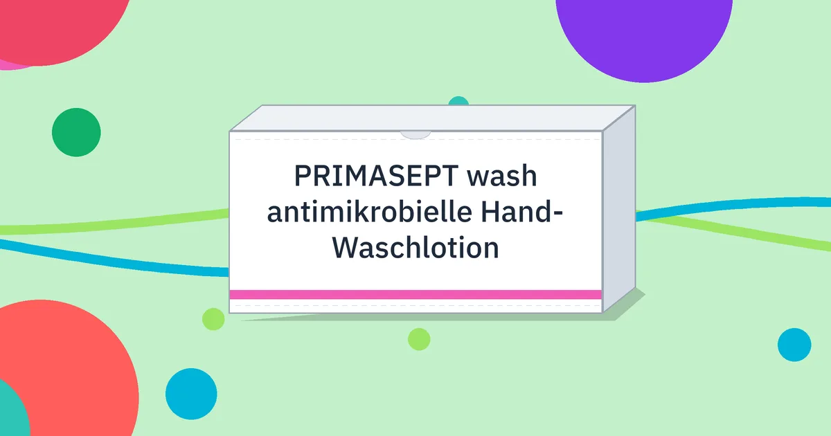 Symbolbild: Packung mit der Aufschrift PRIMASEPT wash antimikrobielle Hand-Waschlotion (PZN 15879618) – Verfügbarkeit und Bezug in Apotheken in Frankfurt am Main