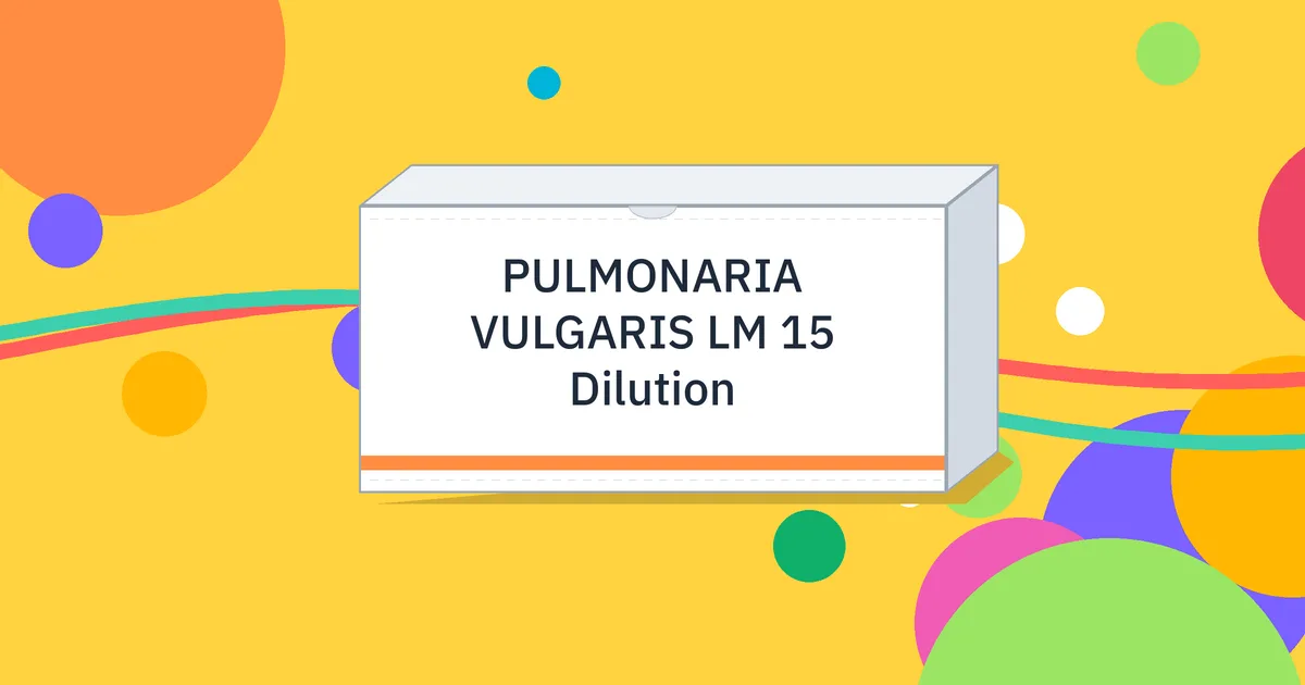 Symbolbild: Packung mit der Aufschrift PULMONARIA VULGARIS LM 15 Dilution (PZN 13670883) – Verfügbarkeit und Bezug in Apotheken in Frankfurt am Main
