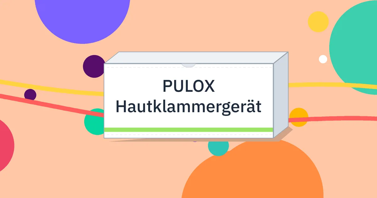 Symbolbild: Packung mit der Aufschrift PULOX Hautklammergerät (PZN 19176517) – Verfügbarkeit und Bezug in Apotheken in Frankfurt am Main
