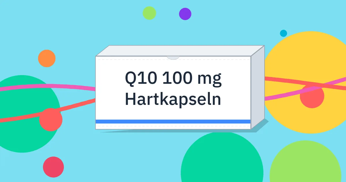 Symbolbild: Packung mit der Aufschrift Q10 100 mg Hartkapseln (PZN 18495462) – Verfügbarkeit und Bezug in Apotheken in Frankfurt am Main