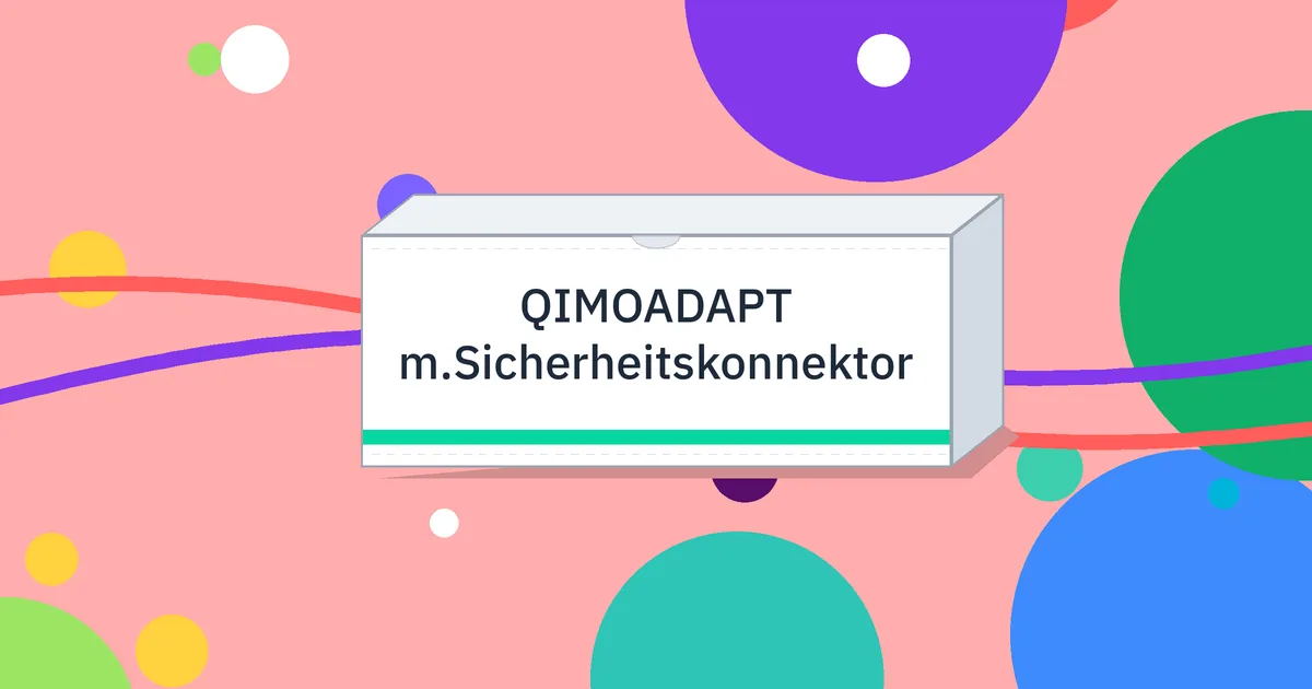 Symbolbild: Packung mit der Aufschrift QIMOADAPT m.Sicherheitskonnektor (PZN 14287962) – Verfügbarkeit und Bezug in Apotheken in Frankfurt am Main